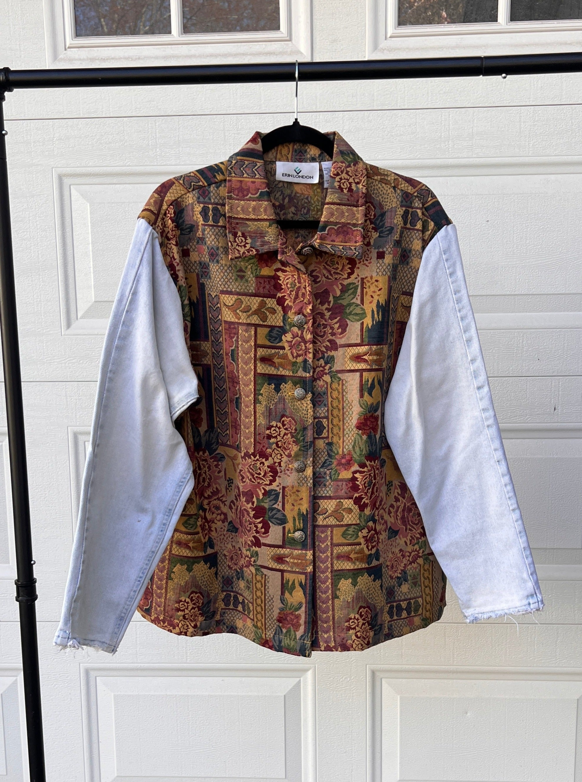Tapestry Denim Remixed Jacket - XL – Lizard Queenz